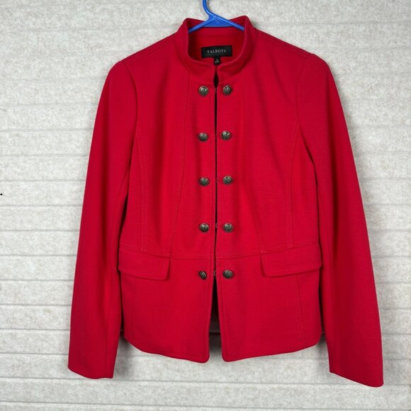 Talbots | Jackets & Coats | Talbots Womens Red Military Style Double ...